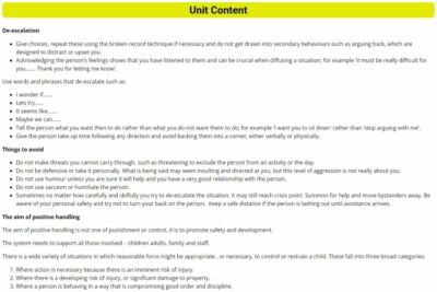 Positive Handling and Challenging Behaviour - Keys To Safeguarding